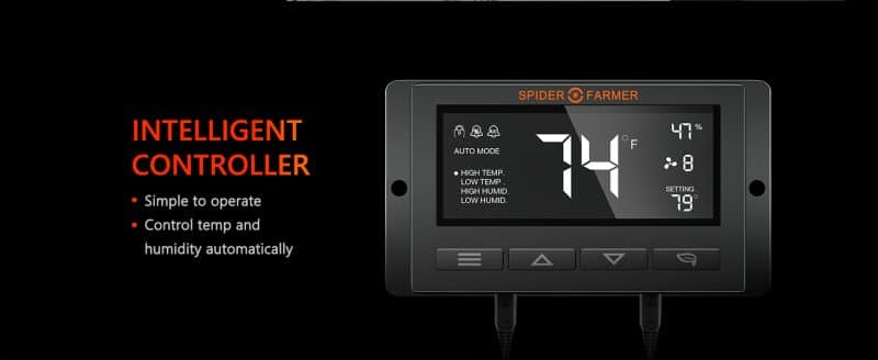 Spider Farmer® 6 Inch Inline Fan with Temperature Humidity Fan Controller