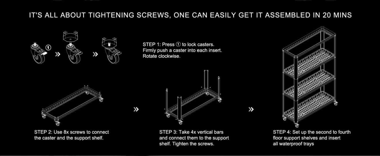 Christmas Sale | Spider Farmer® 3 Tiers Metal Plant Stand with Plant ...