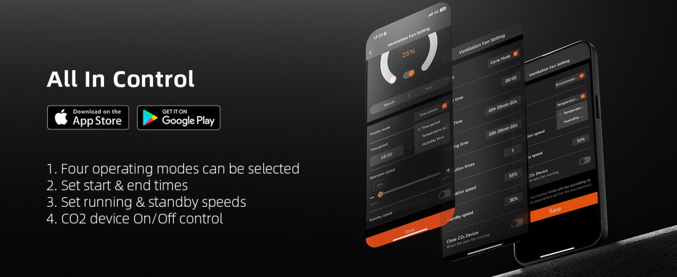 2025 New Spider Farmer® 4-Inch Inline Fan with GGS Controller